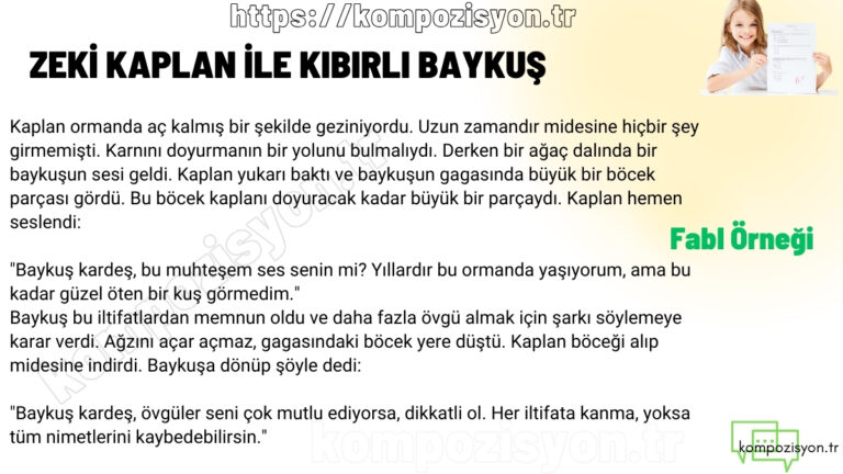Fabl Örnekleri - Kısa ve Uzun Fabllar - kompozisyon.tr
